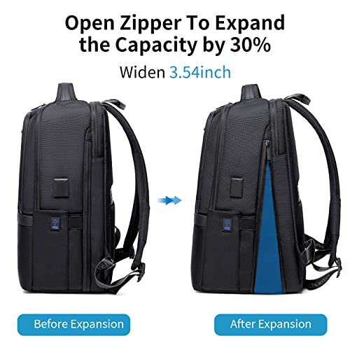 Arctic Hunter 15.6 inch Large-Capacity Backpack Laptop Backpack Men Business Travel Bag School Bag Multifunctional Black