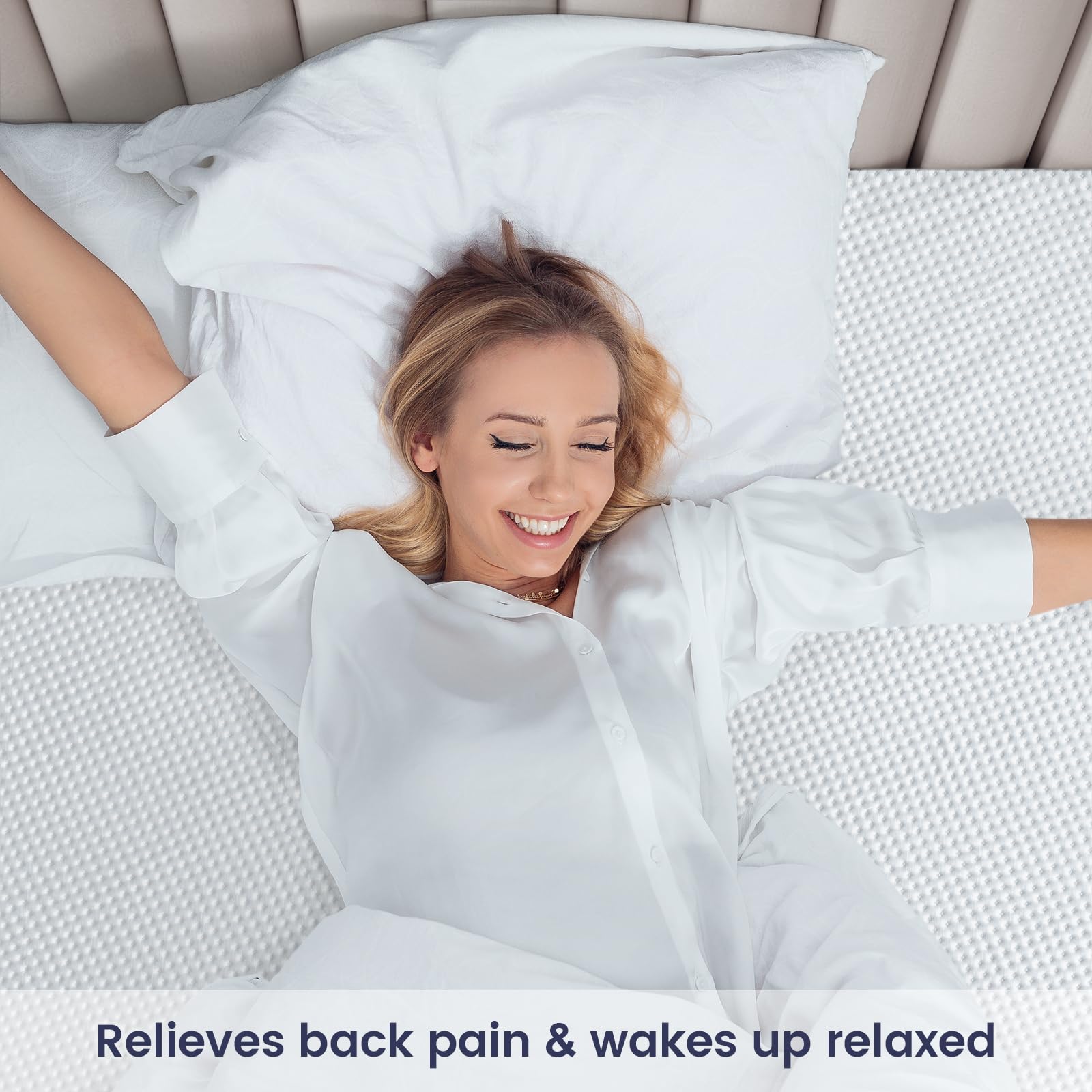 BedStory 3 Inch Memory Foam Mattress Topper King Size,Firm Mattress Topper for Back Pain & Support,Special Cool Feeling Material Cover,Bed Topper with 2-Layer Ventilated Design,CertiPUR-US Certified