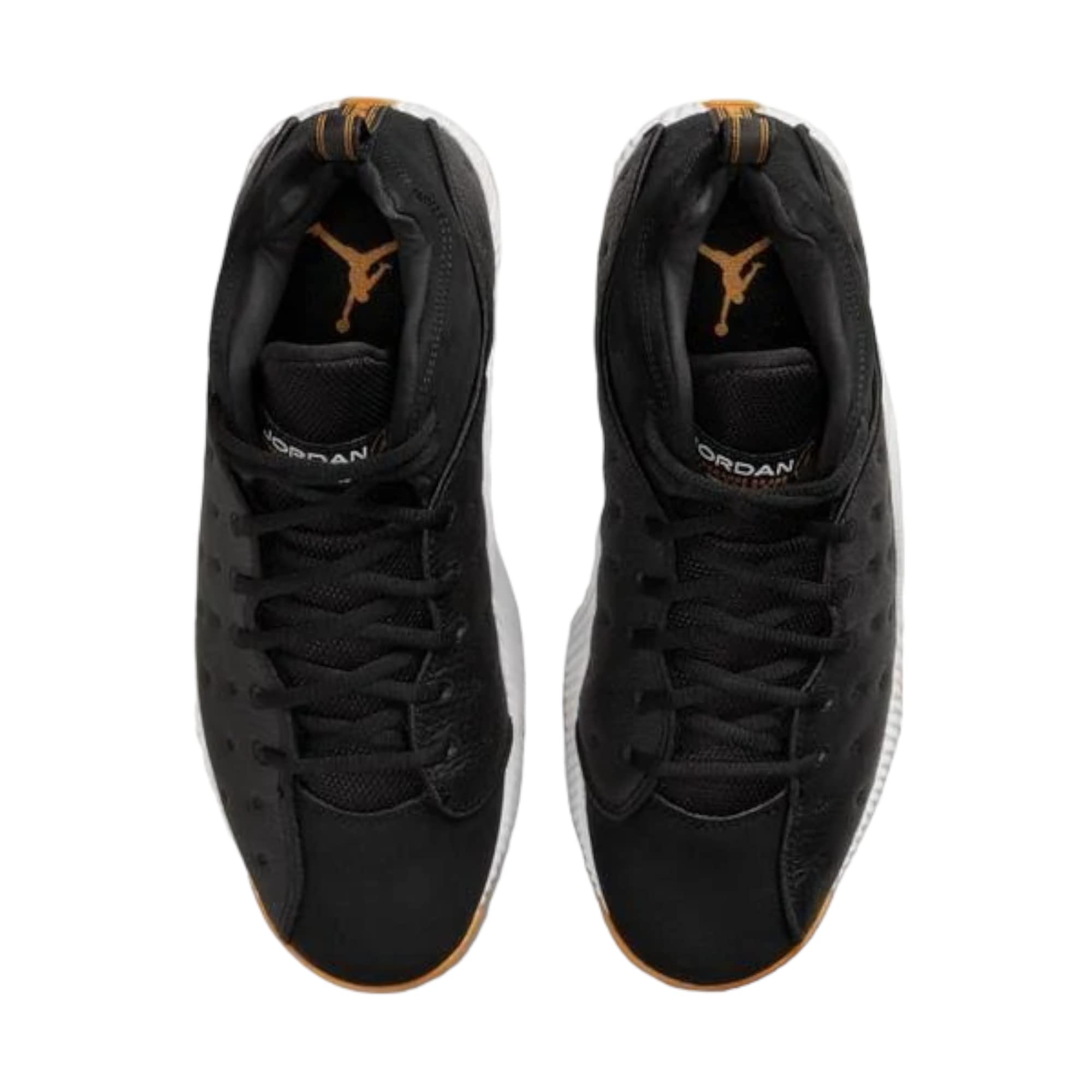 Nike Men's Jordan Jumpman Team II Basketball Shoe, Black/Taxi/White, 9.5 US