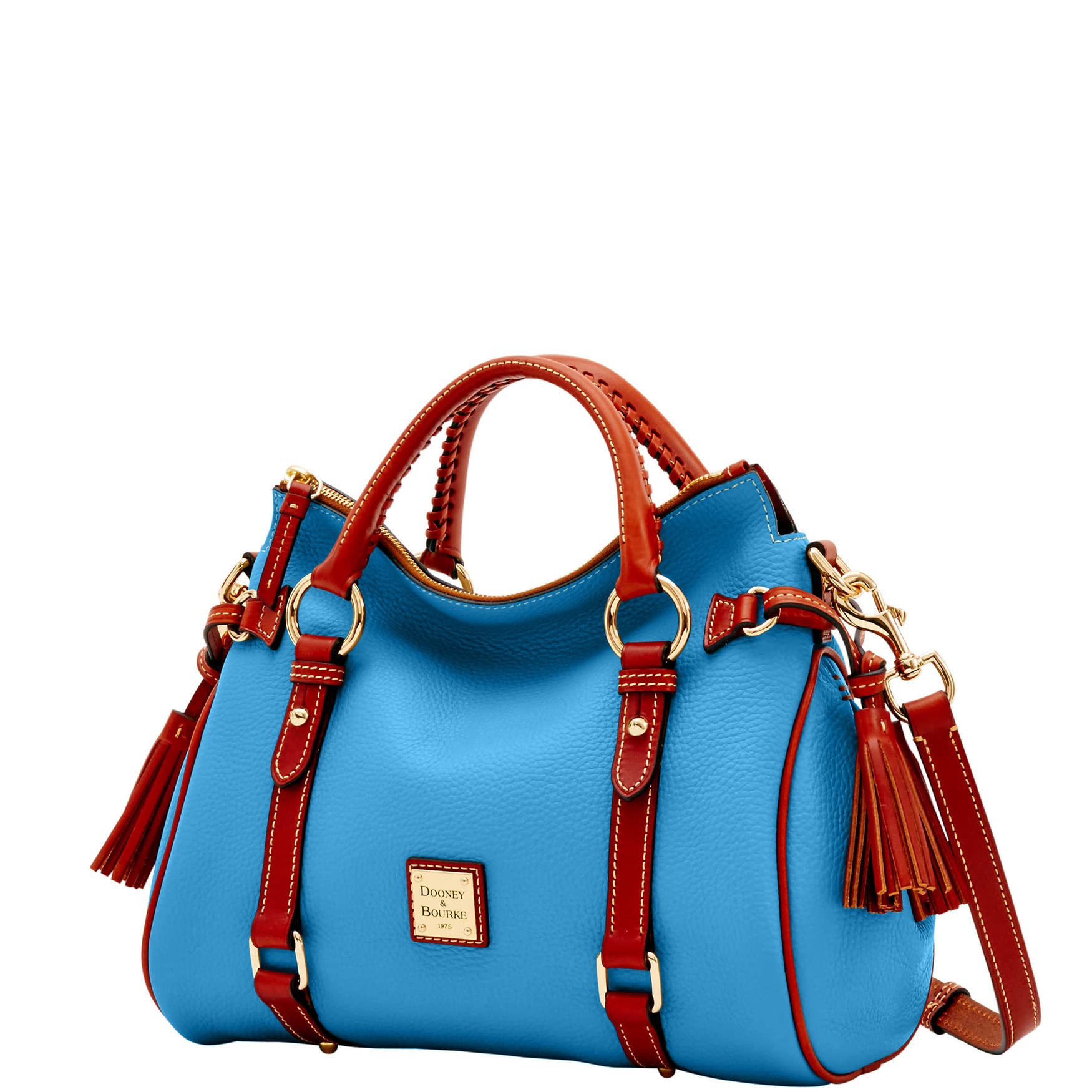 Dooney & Bourke Handbag, Pebble Grain Satchel - Sky Blue