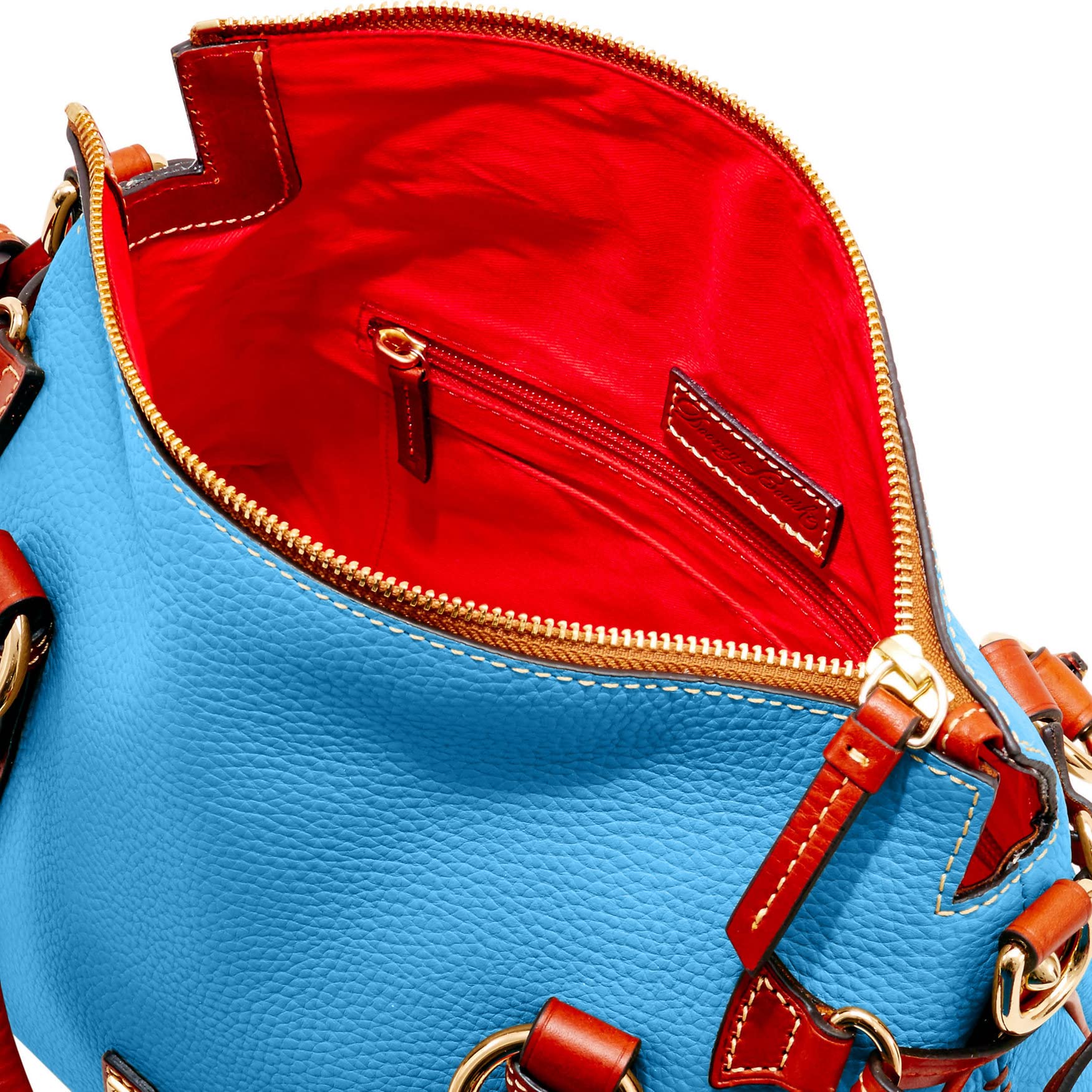 Dooney & Bourke Handbag, Pebble Grain Satchel - Sky Blue