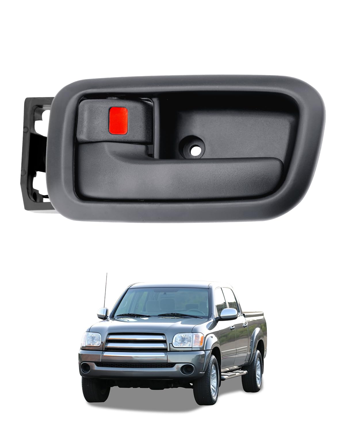 Gledewen Interior Door Handle with Bezel, Compatible with 2000-2006 Toyota Tundra, Gray, Front Inside Left Driver Side | 692060C010B1,TO1352187,69278-0C010-B0 Inner Handle Door Part