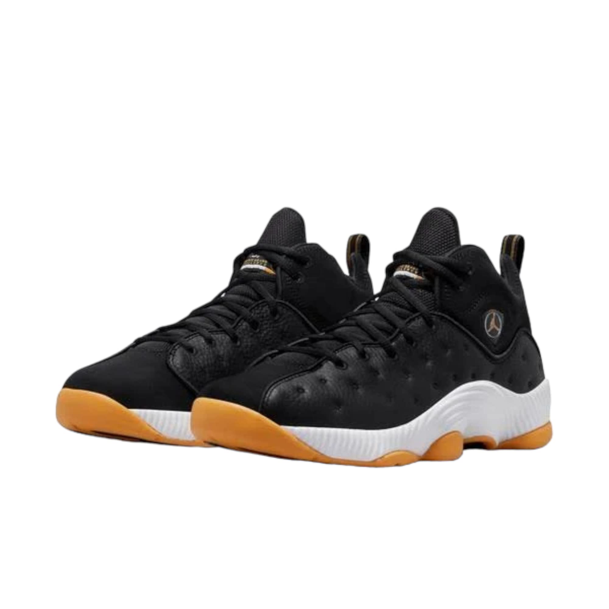 Nike Men's Jordan Jumpman Team II Basketball Shoe, Black/Taxi/White, 9.5 US