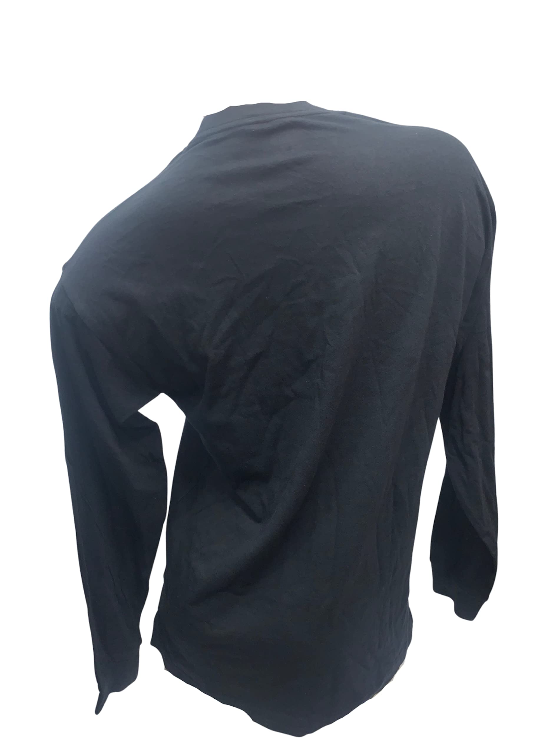 Victoria's Secret Pink Campus Long Sleeve Crew Neck Tee Glitter Shine Color Black New (as1, Alpha, m, Regular, Regular)