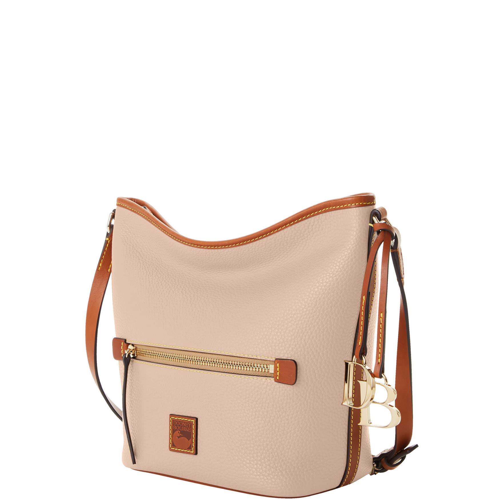 Dooney & Bourke Handbag, Pebble Grain Zip Sac Shoulder Bag - Blush