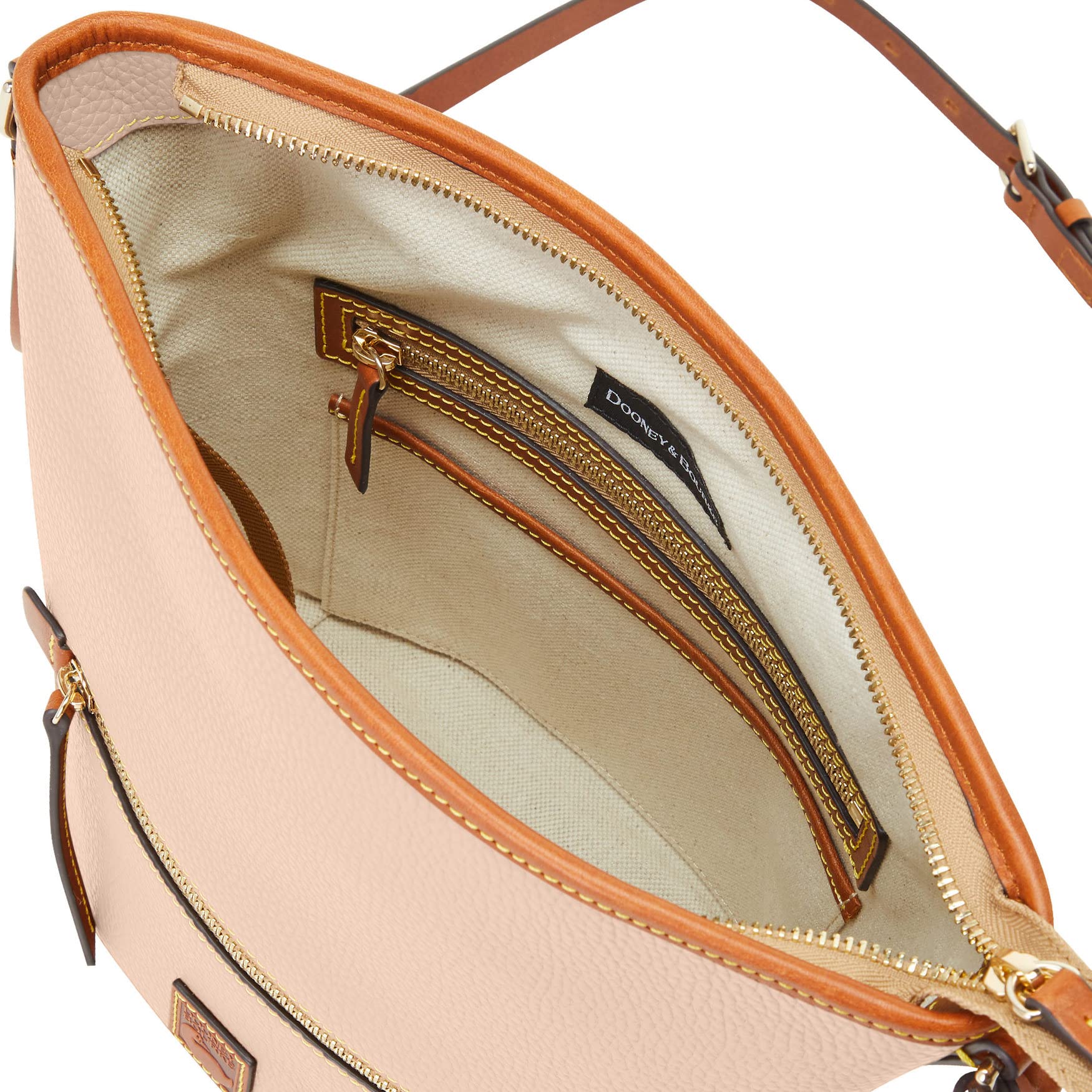 Dooney & Bourke Handbag, Pebble Grain Zip Sac Shoulder Bag - Blush