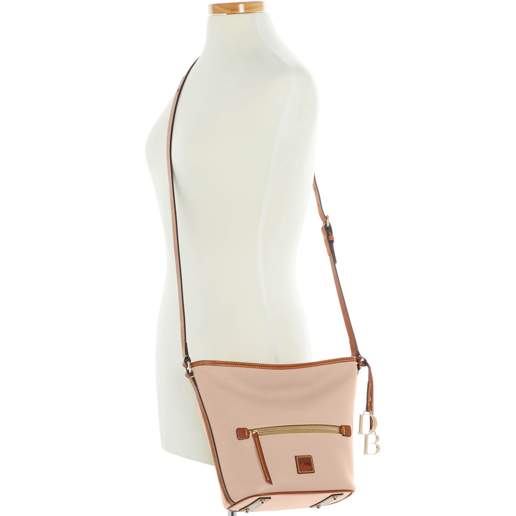 Dooney & Bourke Handbag, Pebble Grain Zip Sac Shoulder Bag - Blush