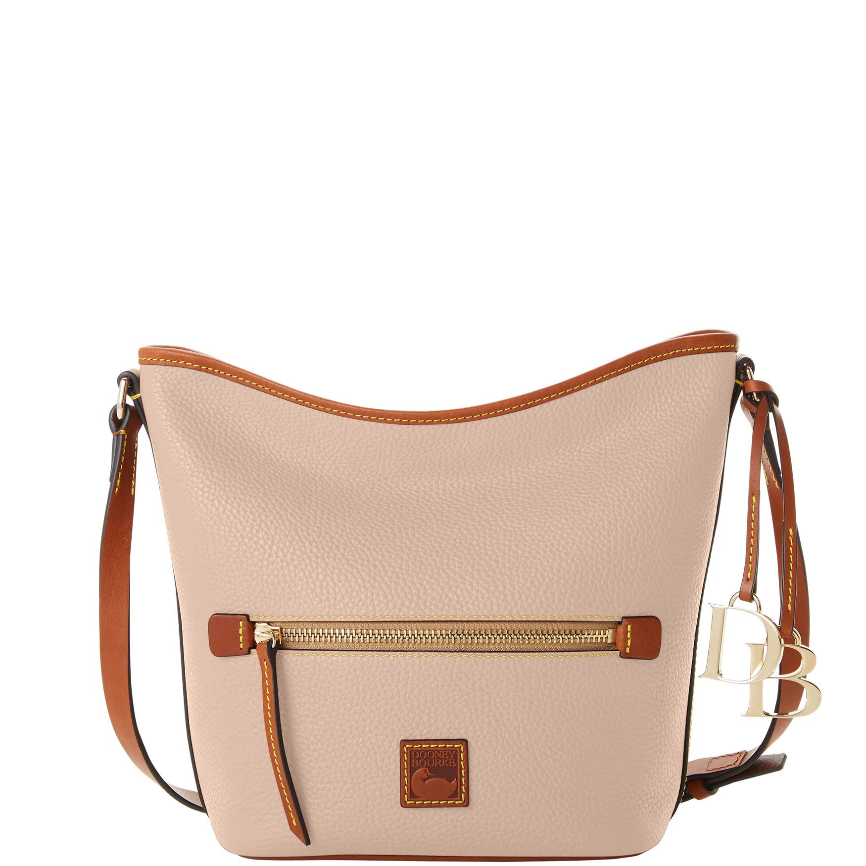 Dooney & Bourke Handbag, Pebble Grain Zip Sac Shoulder Bag - Blush