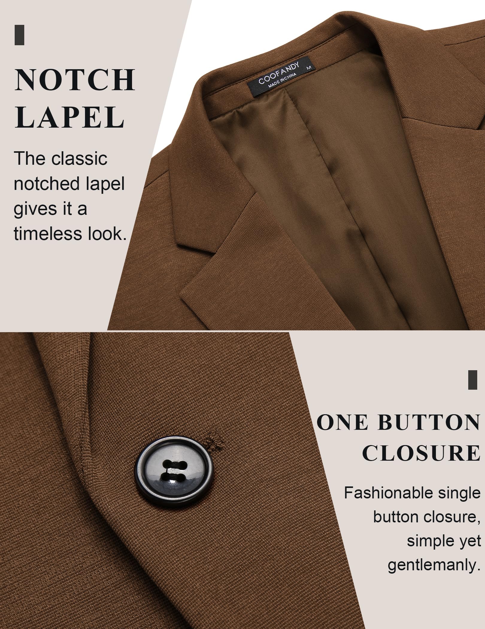 COOFANDY Men's Knit Blazer Jacket Lightweight Sport Coats Brown Casual Suit Jackets Brown XXL