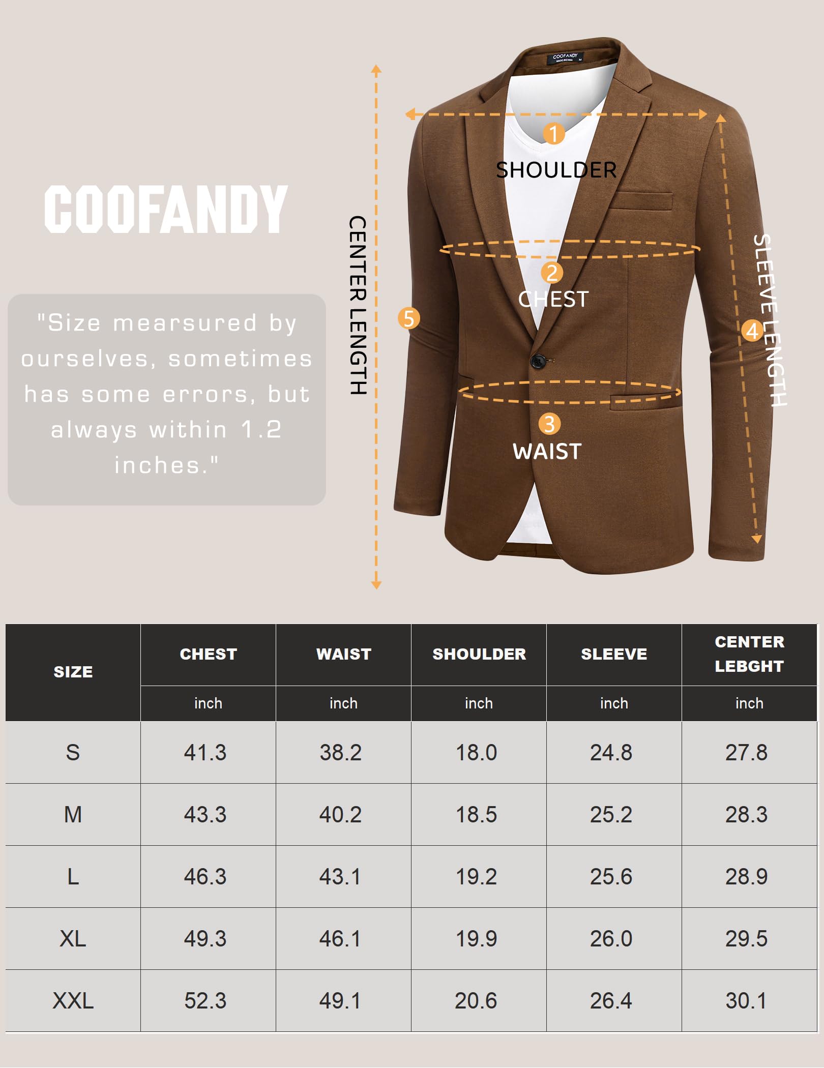 COOFANDY Men's Knit Blazer Jacket Lightweight Sport Coats Brown Casual Suit Jackets Brown XXL