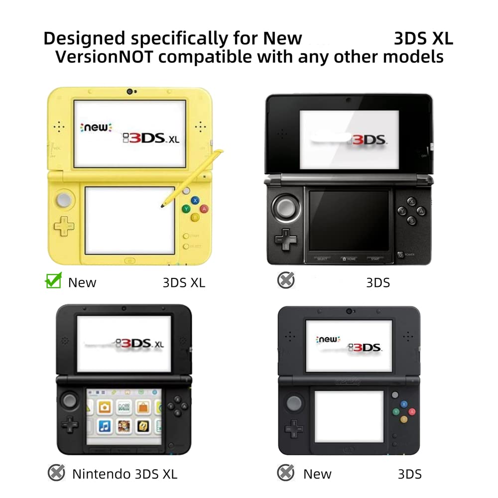 Protective Case for Nintendo New 3DS XL LL,Crystal Clear Hard Shell Cover Skin Ultra Clear Anti-Scratch Accessory