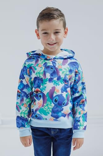 Disney Lilo & Stitch Little Girls Fleece Pullover Hoodie Blue 6