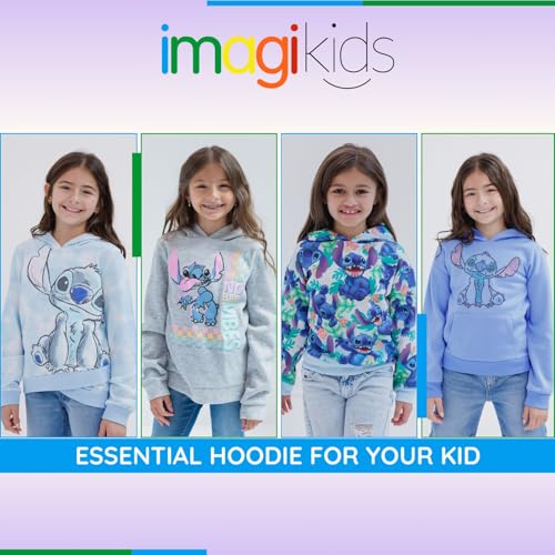 Disney Lilo & Stitch Little Girls Fleece Pullover Hoodie Blue 6