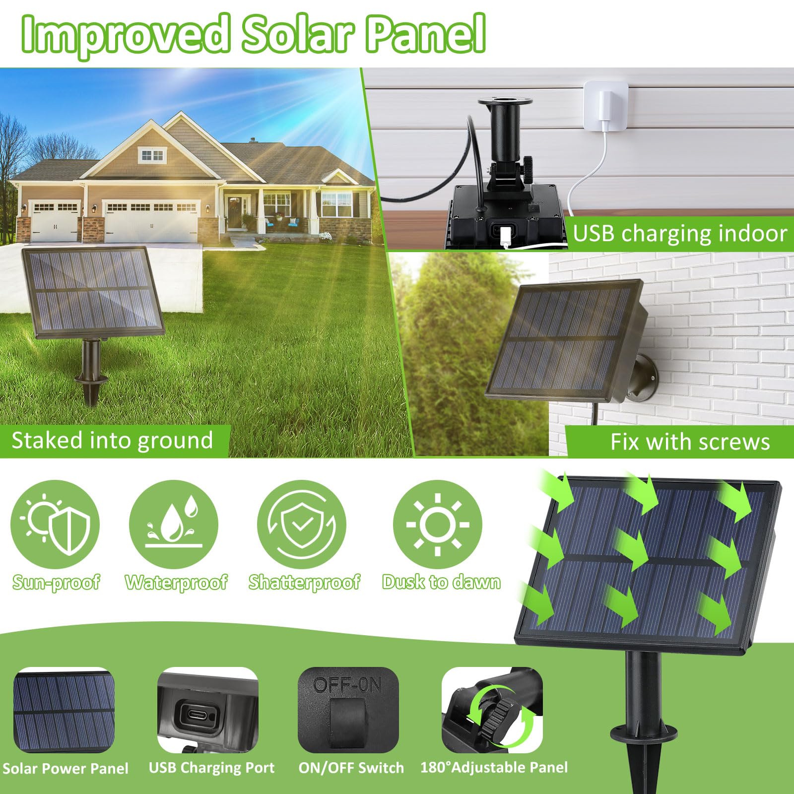 Kondras ST38 Solar String Lights 34FT