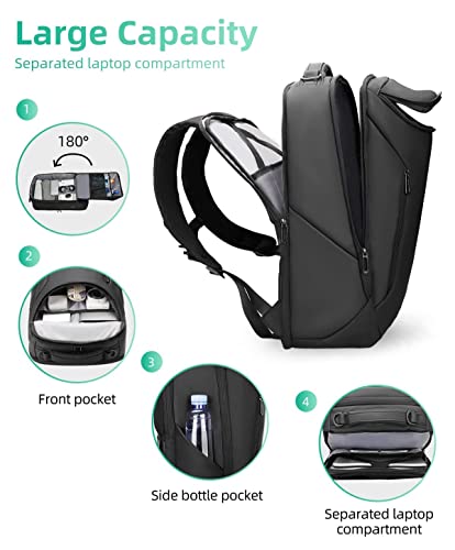 MARK RYDEN Water-proof Business laptop Backpack Fits 17.3'' Laptop&Chest Bag Slim Crossbody Bag Waterproof Cycling Travel Daypack