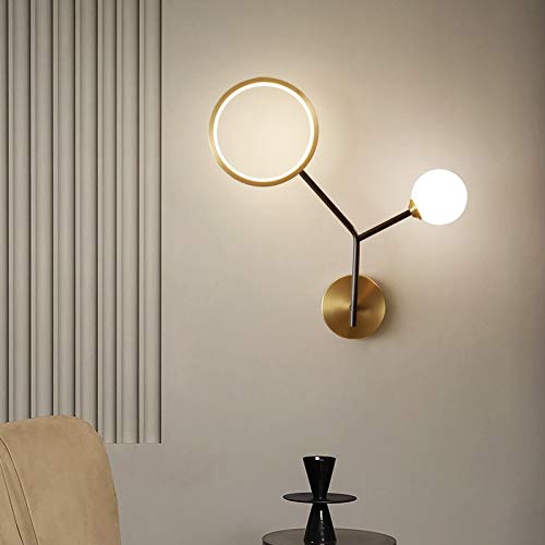Lámpara De Pared Moderna Dormitorio Pasillo De Noche Pasillo Lámpara De Sala De Estar Rama De árbol De Cobre Villa Apartamento Escalera Lámpara De Pared Lámpara De Pared