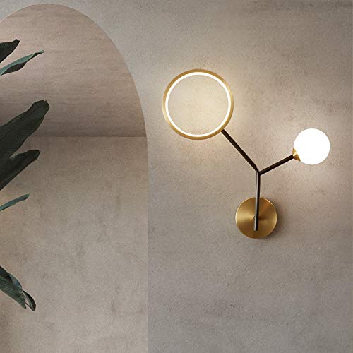 Lámpara De Pared Moderna Dormitorio Pasillo De Noche Pasillo Lámpara De Sala De Estar Rama De árbol De Cobre Villa Apartamento Escalera Lámpara De Pared Lámpara De Pared