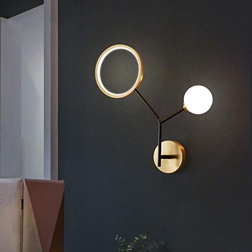 Lámpara De Pared Moderna Dormitorio Pasillo De Noche Pasillo Lámpara De Sala De Estar Rama De árbol De Cobre Villa Apartamento Escalera Lámpara De Pared Lámpara De Pared