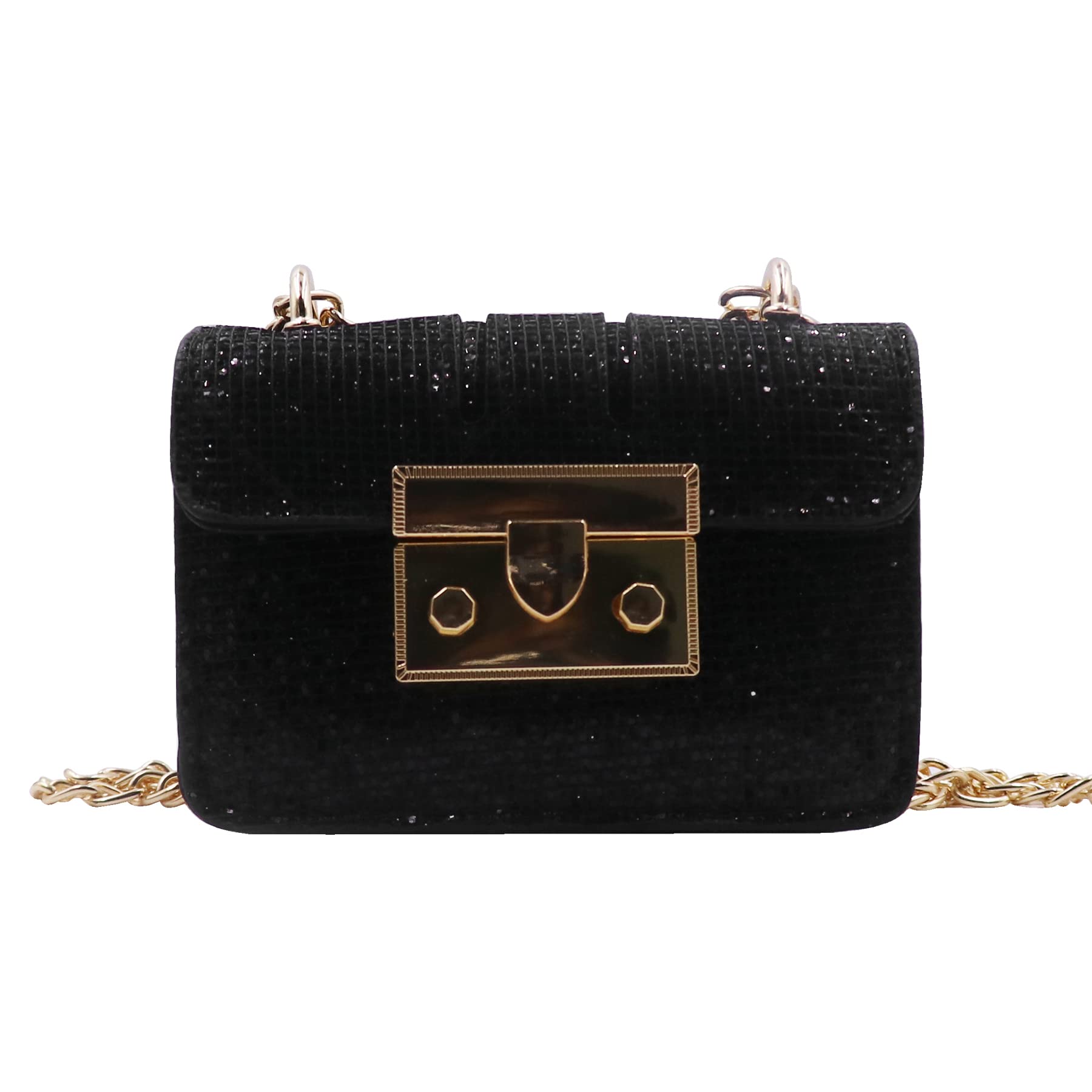 RARITYUS Sparkly Sequin Evening Bag for Women Glitter Crossbody Bag Clutch Shoulder Handbag with Chain Strap