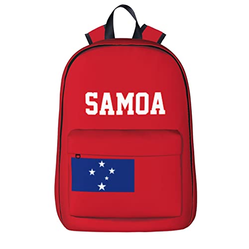 Samoa Flag Samoans Backpack Travel School Bookbags Shoulder Laptop Daypack College Soccer Bag For Womens Mens Boys Girls