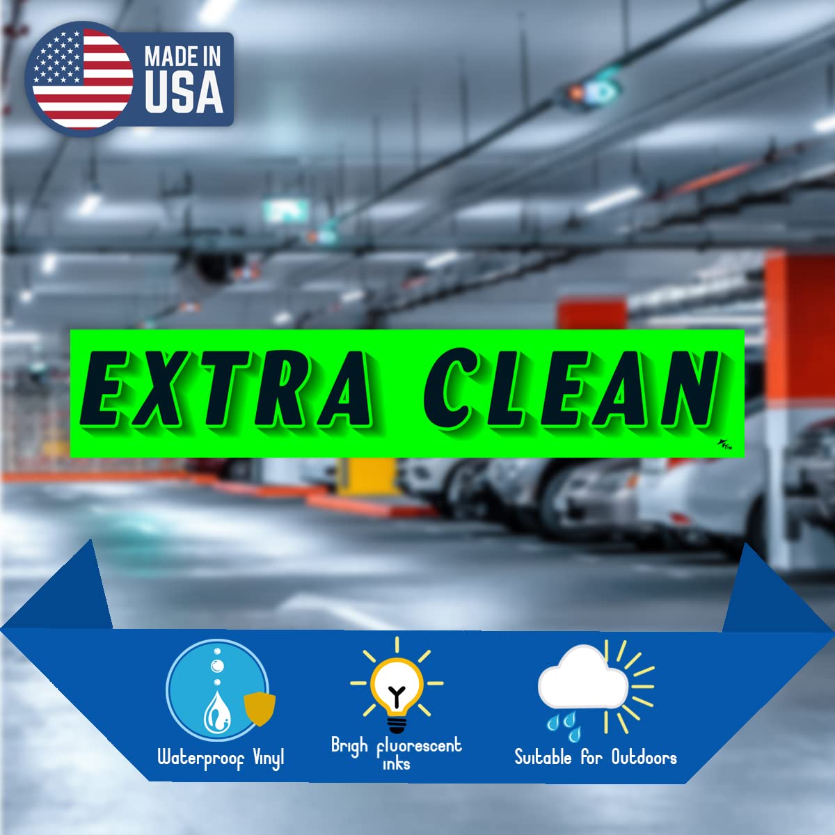 VERSA-TAGS 7.5" Black/Green Vinyl Number Decals 11 Dozen Set Windshield Pricing & 1 Pack of Each of Extra Clean, Financing Available, Per Month 14.5" x 2.75" Sticker Windshield Decal Auto Dealership