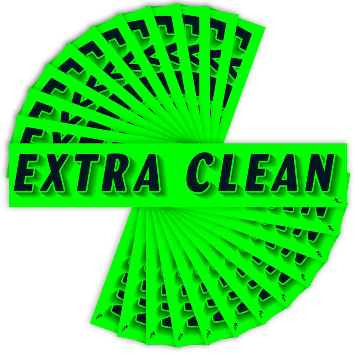 VERSA-TAGS 7.5" Black/Green Vinyl Number Decals 11 Dozen Set Windshield Pricing & 1 Pack of Each of Extra Clean, Financing Available, One Owner 14.5" x 2.75" Sticker Windshield Decal Auto Dealership
