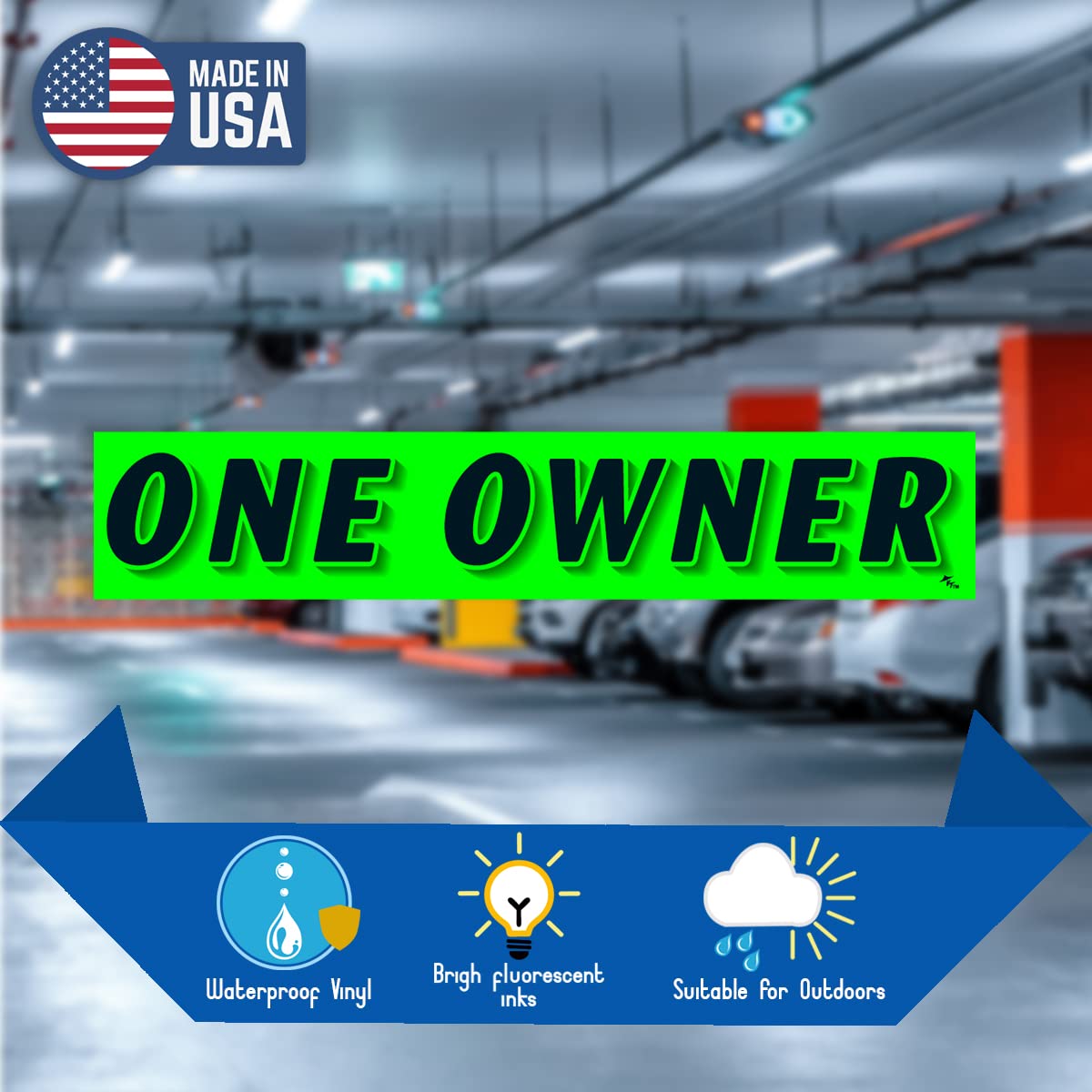 VERSA-TAGS 7.5" Black/Green Vinyl Number Decals 11 Dozen Set Windshield Pricing & 1 Pack of Each of Extra Clean, Financing Available, One Owner 14.5" x 2.75" Sticker Windshield Decal Auto Dealership