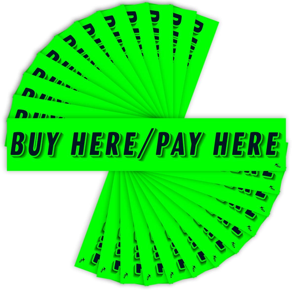 VERSA-TAGS 7.5" Black/Green Vinyl Number 11 Dozen Set Windshield Pricing & 1 Pack of Each of Extra Clean, Financing Available, Buy Here Pay Here 14.5" x 2.75" Sticker Windshield Auto Dealership