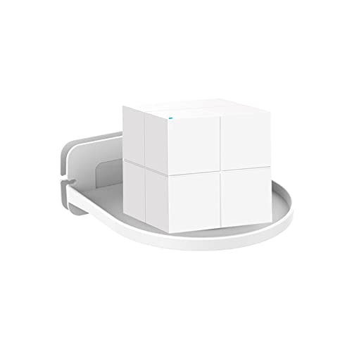 Router Wall Mount Bracket Stand Holder for Home Mesh WiFi System Support for Tenda Nova Linksys Velop TP-Link D-Link for Google Nest WiFi Router (White)