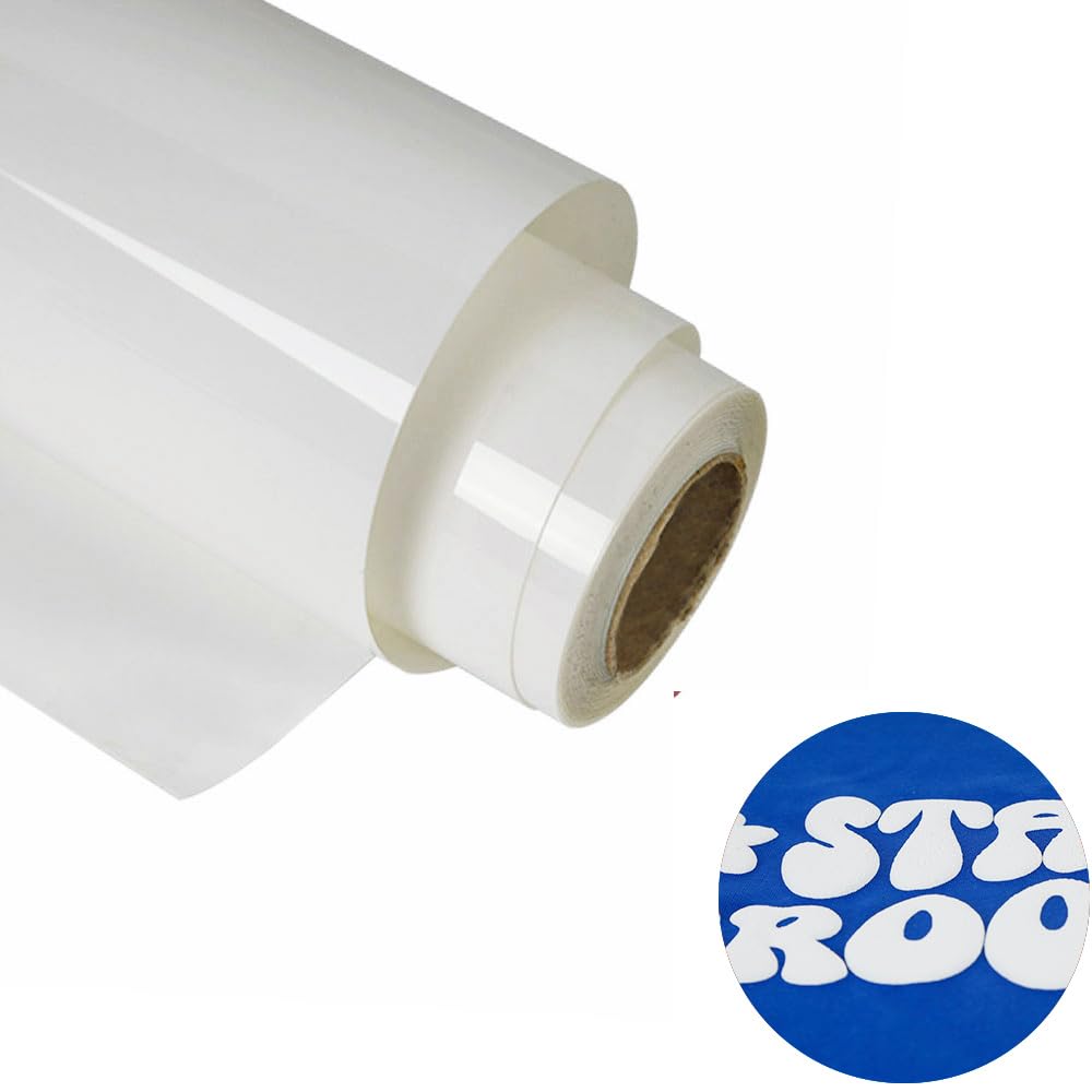 FUNKAKA White Puff Vinyl Heat Transfer, 12" x 5ft 3D Puff Iron on Vinyl for T-Shirt, PU White HTV Vinyl Compatible with All Cutter Machines Easy to Cut & Weed for Heat Vinyl Design