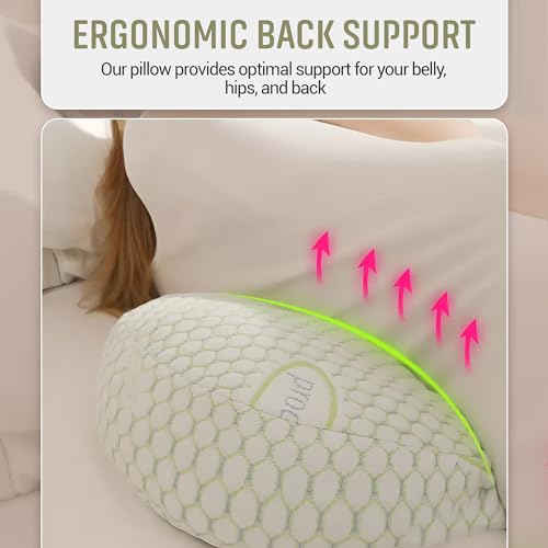 Smoochie Pregnancy Wedge Pillows for Side Sleeping, Prenatal Pillow and Pregnancy Belly Pillow, Pregnancy Leg Pillow, Best Maternity Pillows and Pregnancy Pillow Back Support (Green, Small)