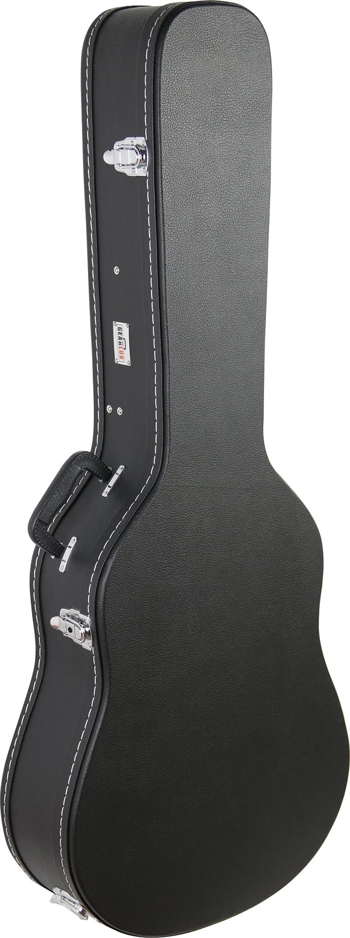 Gearlux Dreadnought Acoustic Guitar Hardshell Case with Accessory Compartment - Black