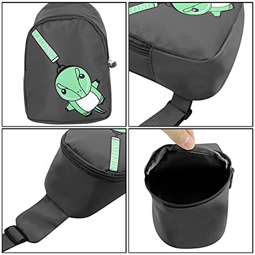 Suillty Kids Cute Small Dinosaur Crossbody Sling Bag Travel Hiking Chest Bag Shoulder Bag Daypack