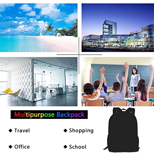 Backpack 16" Game 3D Printed Laptop Bag with Pencil Case Sports Bag for Youth-3