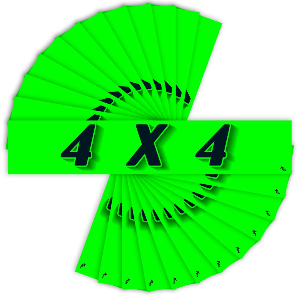 VERSA-TAGS 7.5" Black/Green Vinyl Number Decals 11 Dozen Set Windshield Pricing & 1 Pack of Each of Extra Clean, Financing Available, 4x4 14.5" x 2.75" Sticker Windshield Decal Auto Dealership