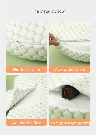 Pregnancy Pillows for Sleeping, Adjustable Pregnancy Body Pillow Prenatal and Postnatal Positioning, Support for Back, Legs, Belly, HIPS, Maternity Pillow with Removeable Cover