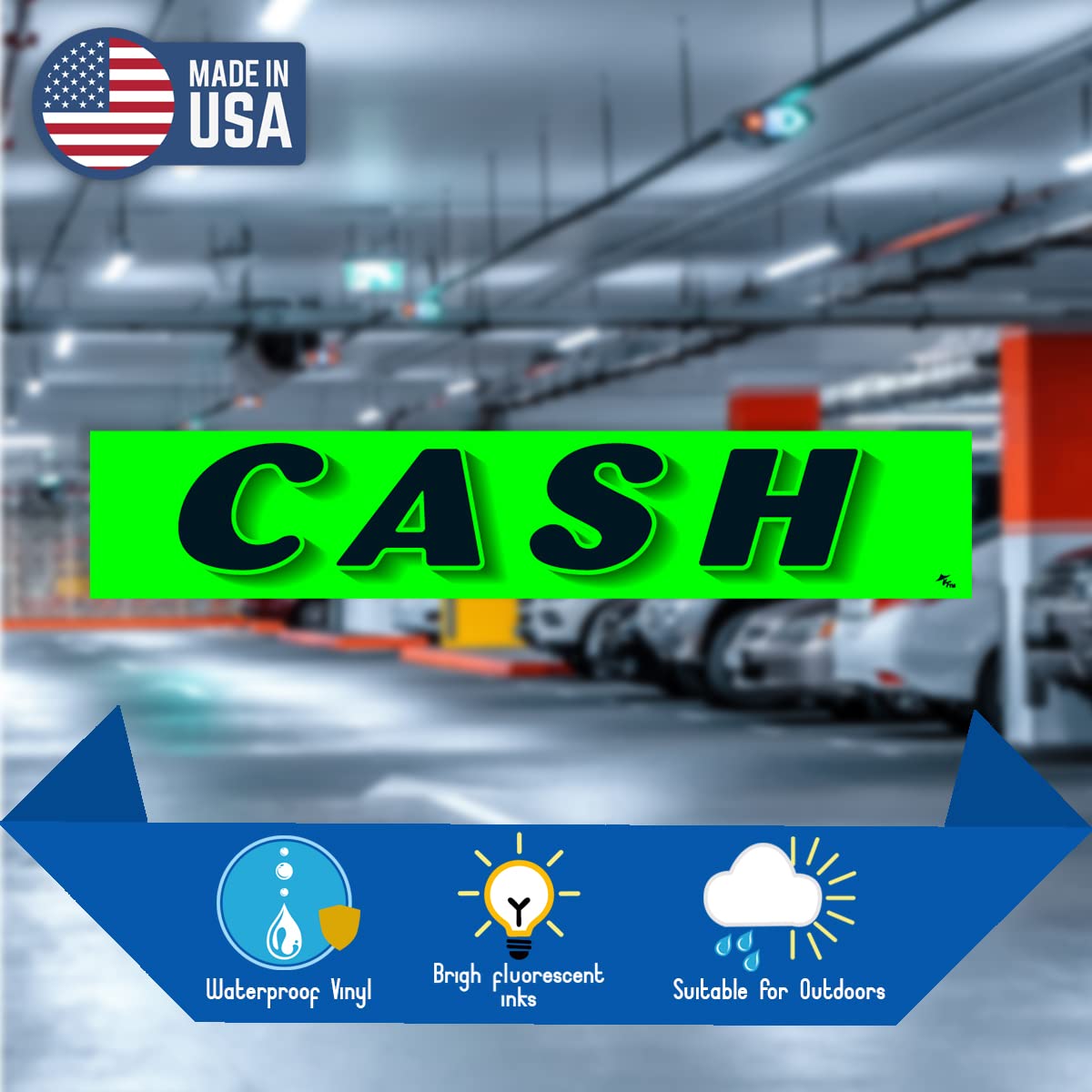 VERSA-TAGS 7.5" Black/Green Vinyl Number Decals 11 Dozen Set Windshield Pricing & 1 Pack of Each of Extra Clean, Financing Available, Cash 14.5" x 2.75" Sticker Windshield Decal Auto Dealership