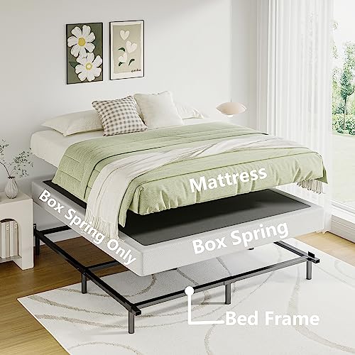 Sosain Full Box Spring 7 INCH High Profile Metal Heavy Duty Easy Assembly Sturdy Box Spring Mattress Foundation Extra-Strong Support No Noise Easy to Clean