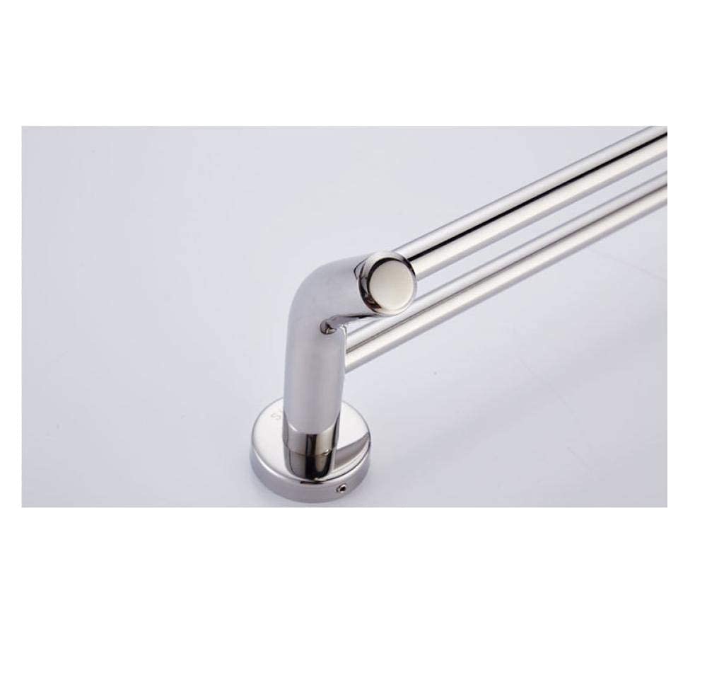 NERDOH SUS304 Stainless Steel Bright Silver Double Rod Multi-Function for Kitchen and Bathroom Towel rack-40x15CM Wall Mounted Towel Bar Hanging for Kitchen Bathroom Cupboard