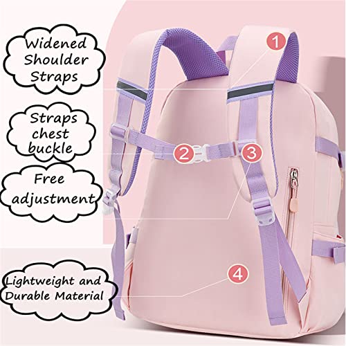 QENIN Cute Backpack Bunny Backpack Kawaii Backpack Waterproof Laptop Backpack(Purple,M)