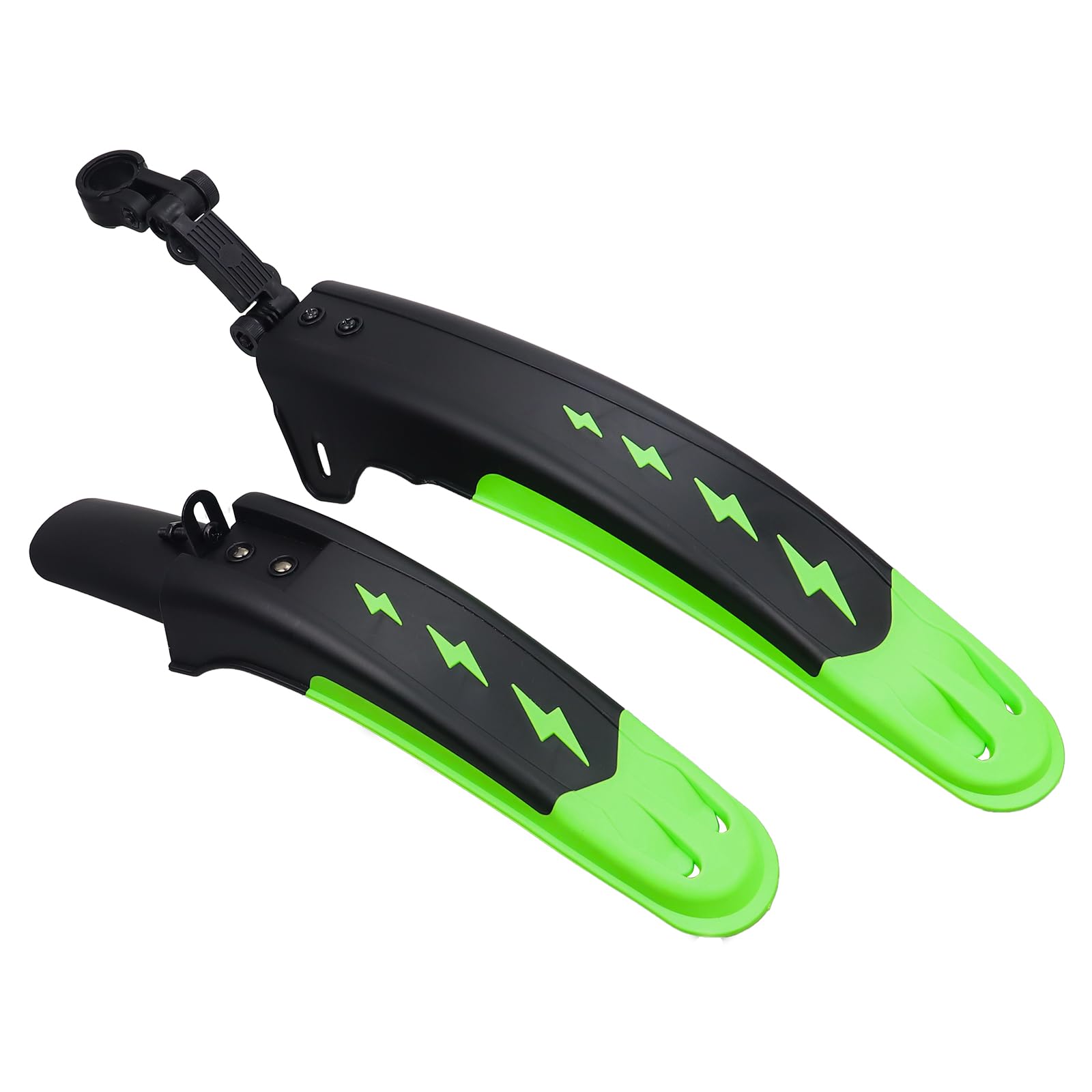MAKELEN Bike Fender Set Mudguard Set Front and Rear 2 Parts-Universal Full Cover Thicken Widen Bicycle Adjustable Bike Fender Mud Guard Mudflap for MTB Road Bike Mountain Bike Black&Green