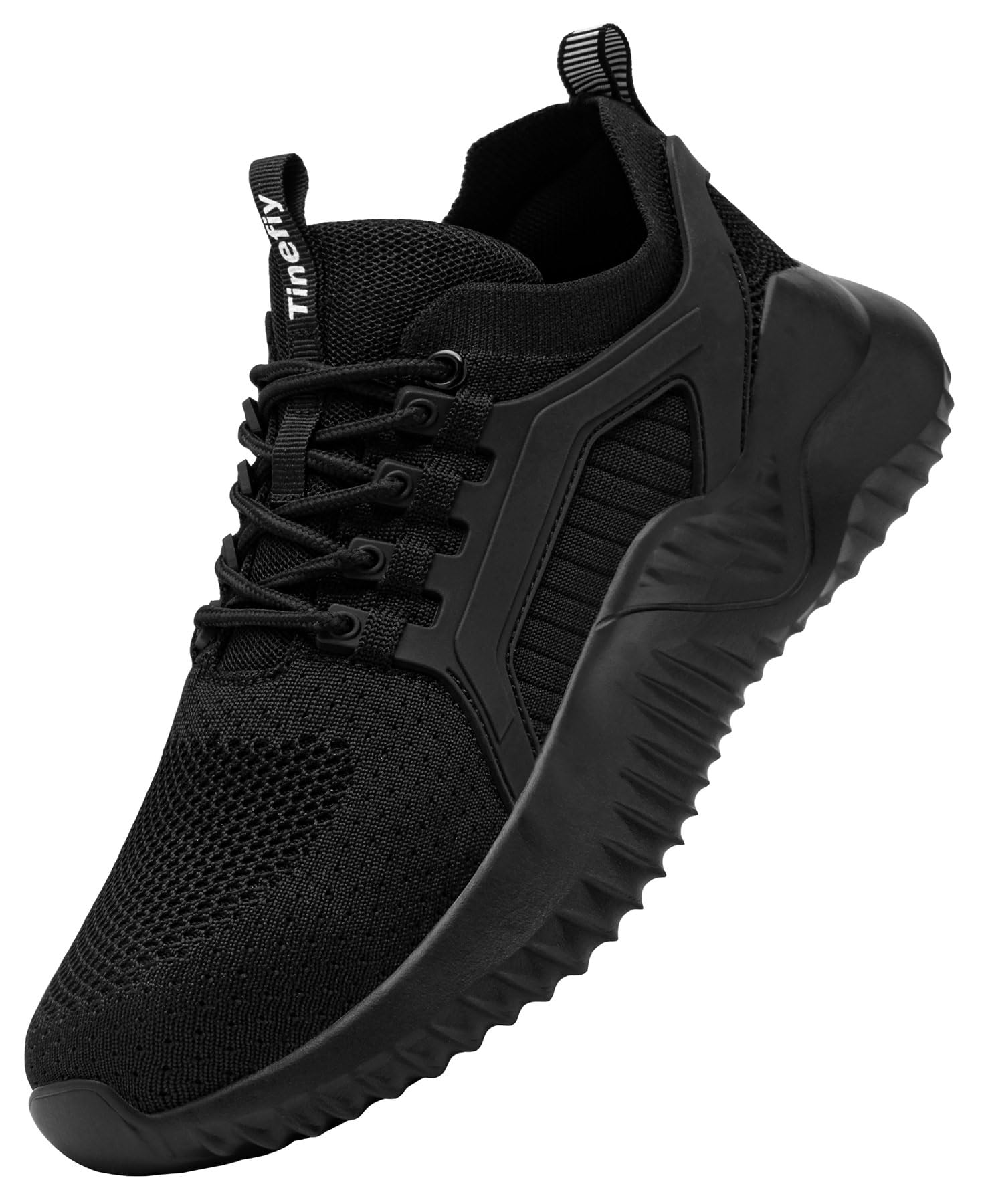 Tinefiy Steel Toe Shoes for Women Work Sneakers Lightweight Comfortable Safety Toe Slip On Puncture Proof Footwear Indestructible Shoe Size 9