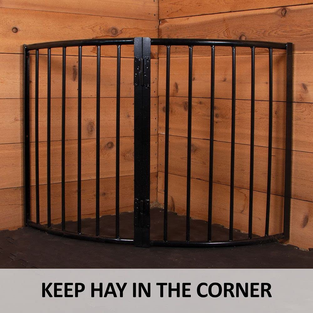 EASY-UP Corner Floor Hay Rack - No Lid | Prevents Hay Waste | 2.5" Slow Feed Spacing | Easy Assembly | Durable Design | 5-Year Warranty