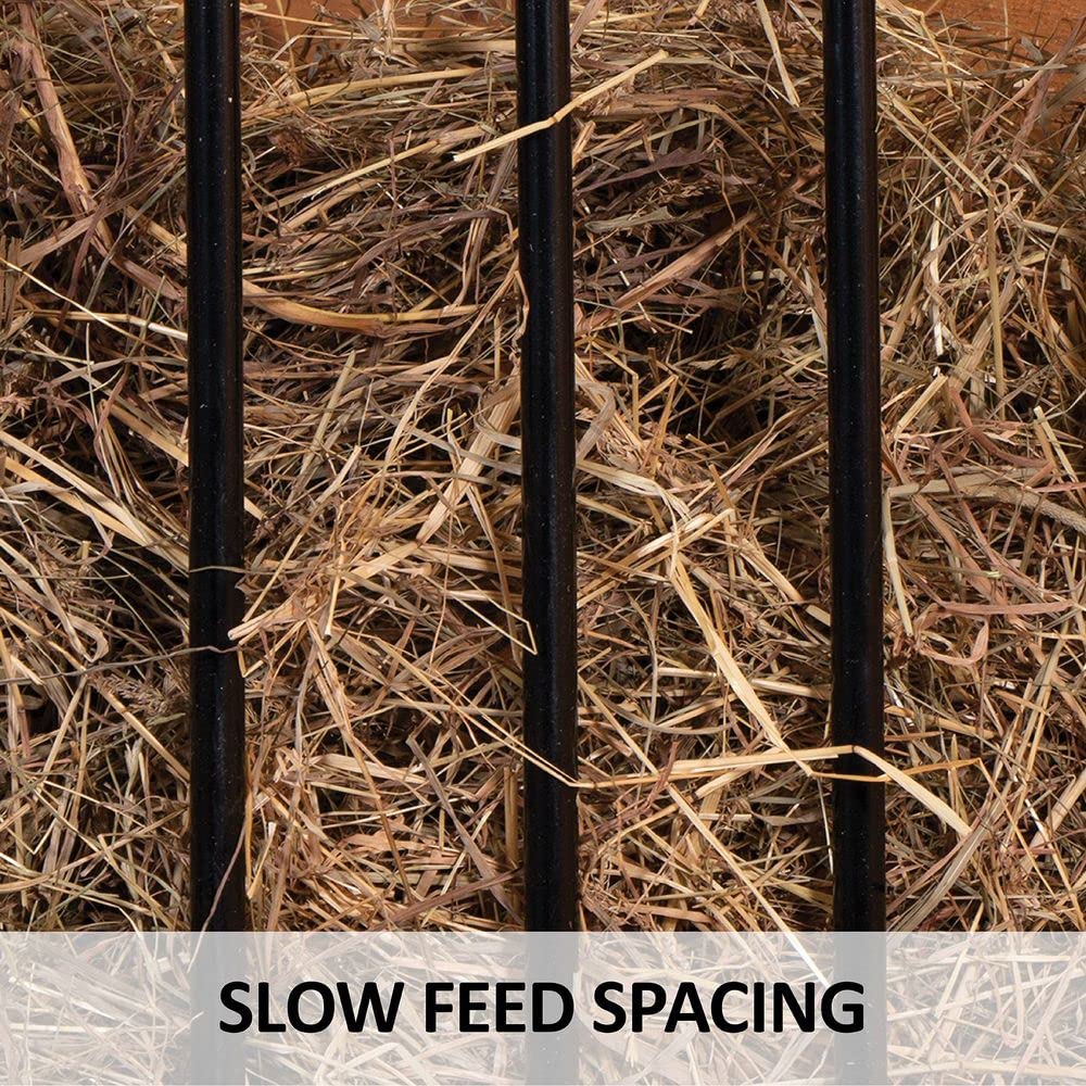 EASY-UP Corner Floor Hay Rack - No Lid | Prevents Hay Waste | 2.5" Slow Feed Spacing | Easy Assembly | Durable Design | 5-Year Warranty