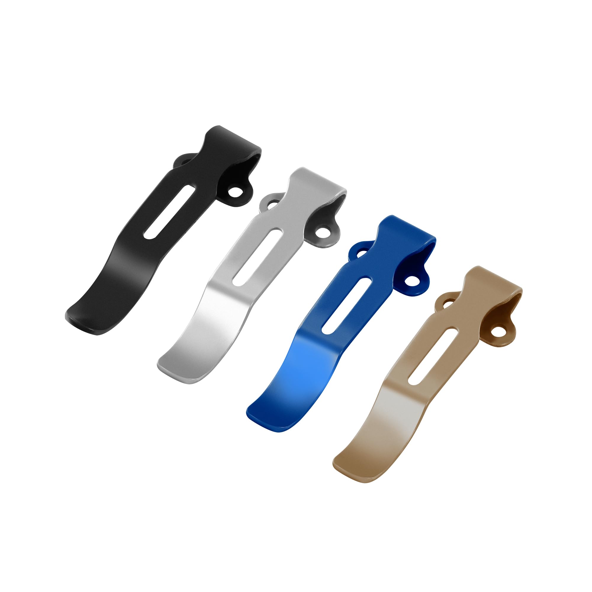 Deep Carry Pocket Clips with 2 Pieces Screws, Stainless Steel Pocket Knife Clip Replacement for Benchmade Bugout 535 and More, Anodized Finish (Stone Wash)