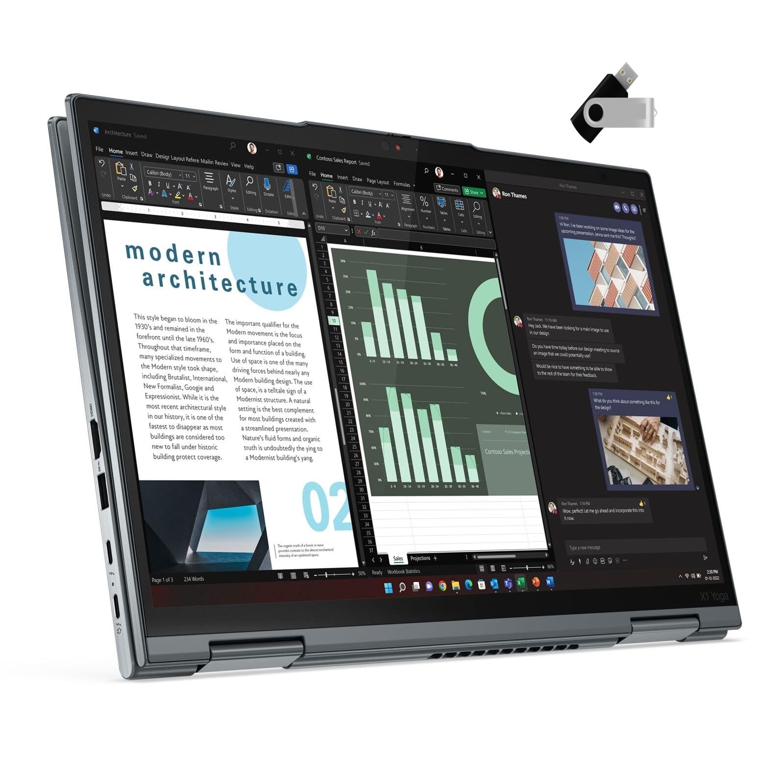 Lenovo ThinkPad X1 Yoga Gen 8 Intel Core i7-1365U vPro, 14" WUXGA (1920x1200) IPS, Touch, 400 nits, 32 GB RAM, 2TB SSD, Windows 11 Pro, Backlit KYB Fingerprint Reader, with WBT 32GB USB