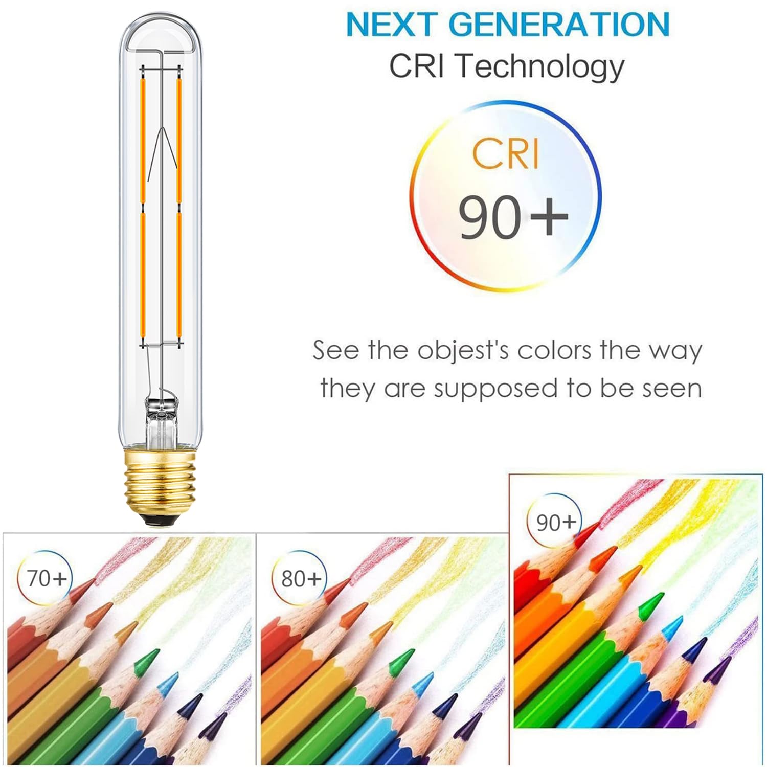Leools Dimmable E26 Light Bulb 8W Equal 75 watt led Light Bulb Warm White 2700K AC120V Edison Light Bulbs 75 Watt 800LM Clear T10 led Bulb for Rustic Pendant,Industrial Pipe,Wall sconces,4Pack