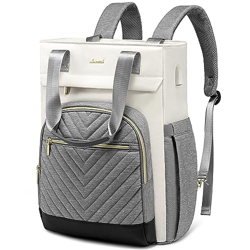 LOVEVOOK Laptop Backpack for Women, 17 Inch Work Laptop Bag Teacher Nurse Backpack, Wide Open Travel Backpack Purse Convertible Business Computer Tote Daypack with USB Port