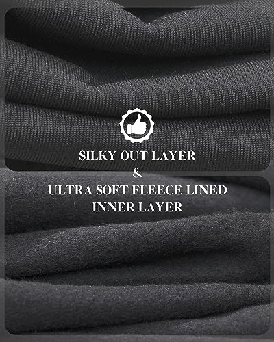 serava Thermal Underwear for Women Long Johns, Base Layer Fleece Lined Top Bottom Set for Cold Weather (L,Grey)