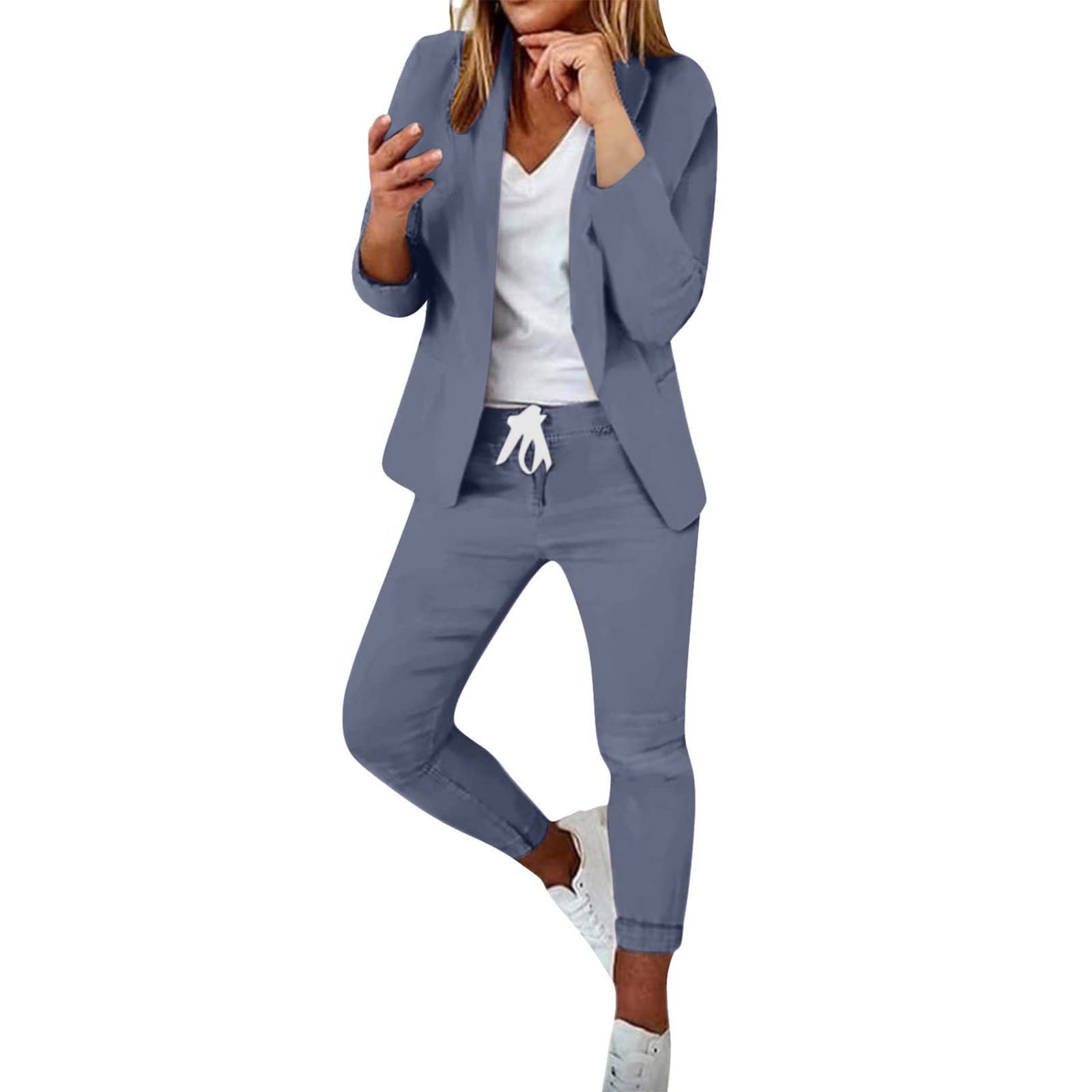 Pants Suits for Women Dressy Business Casual Outfits Blazer Sets Pant Suits 2 Piece Set Work Outfits Office Clothing